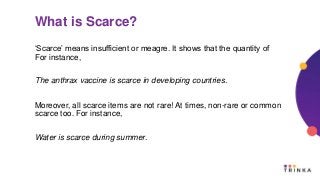 Rare Vs. Scarce- Know The Difference | PPTX
