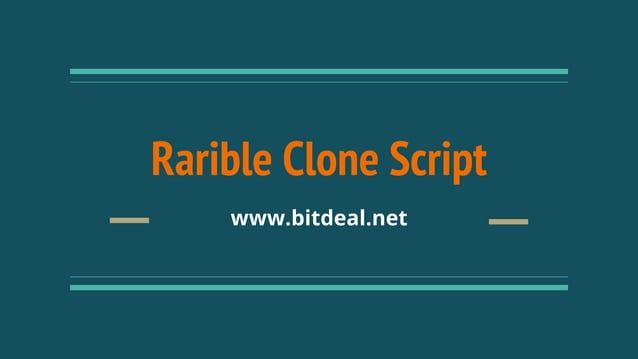 Rarible clone script | PPT