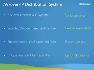 Raritan AV-over-IP (RAV-IP) Distribution System | PPTX