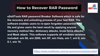 eSoftTools RAR Password Recovery software | PPT