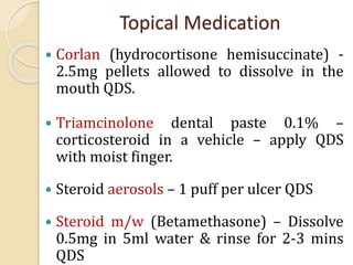 Recurrent Aphthous Stomatitis | PPTX