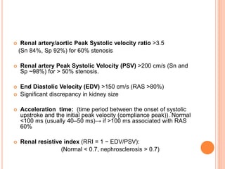 Renal artery stenosis | PPTX