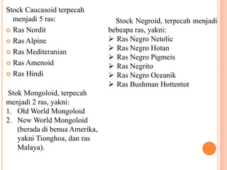 Ras ras dan spesies manusia | PPTX