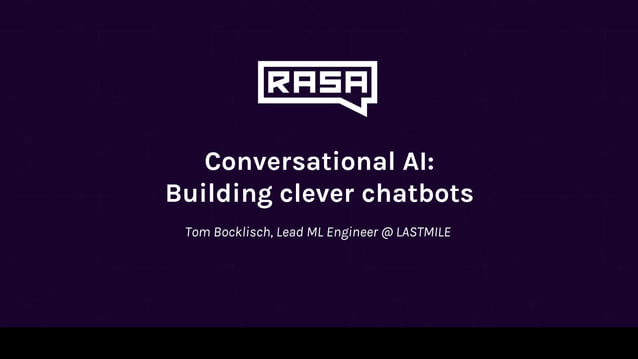 Rasa AI: Building clever chatbots | PDF