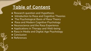 The Psychology of Rasa: Can Ancient Aesthetics Shape Modern Cognitive ...