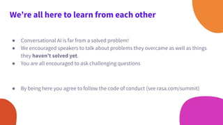 Rasa Developer Summit - Alan Nichol, Rasa - Welcome & Intro | PDF