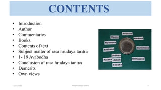 Rasa hrudaya tantra -- 9th Century book | PDF