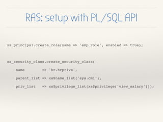 Real Application Security (RAS) and Oracle Application Express (APEX) | PDF