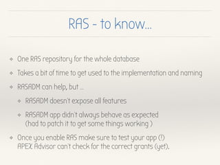 Real Application Security (RAS) and Oracle Application Express (APEX) | PDF