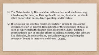 "Rasas" as Springs of Art in Indian Aesthetics | PPTX