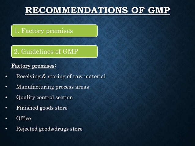 RASASHALA IN ACCORDANCE WITH GMP....pptx | Manufacturing Industry | Industries