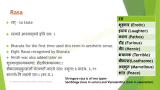 Rasa theory- Rasasutra of bharata | PPTX