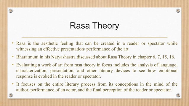 Rasa Theory | PPTX