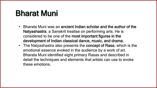 Rasa theory of ‘Bharat Muni’ presentation by Anuj kumar maurya | PPTX