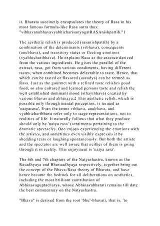 Rasa Theory with reference to Bharatas Natyashastrana hi RAS.docx