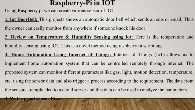 Raspberry pi. mini computer networks science ppt | PPT