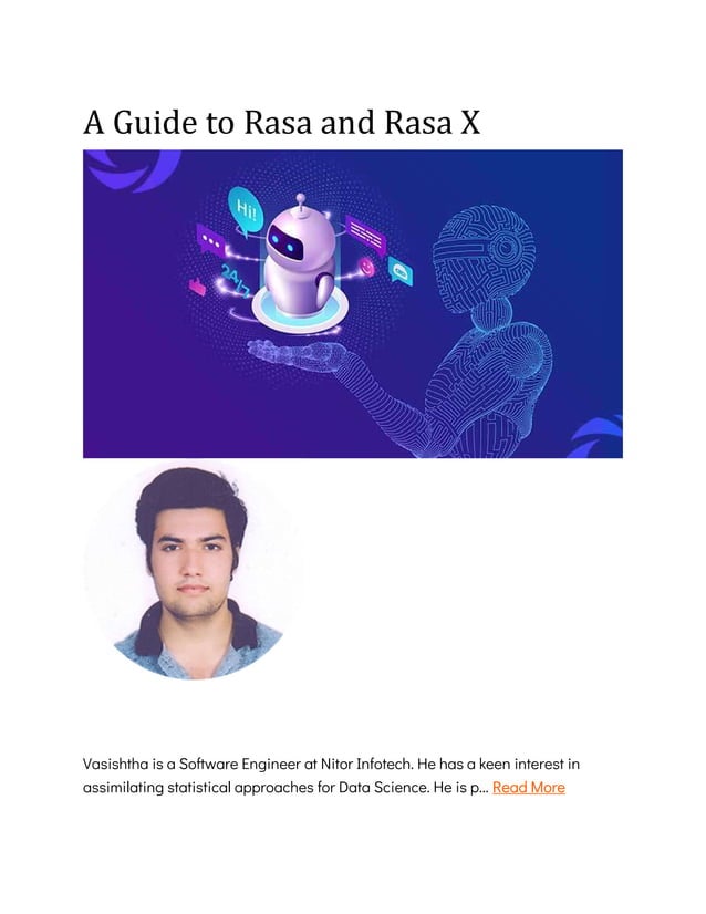 a guide to install rasa and rasa x | Nitor Infotech | PDF