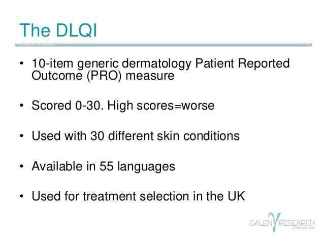 Rasch analysis of the Dermatology Life Quality Questionnaire (DLQI)