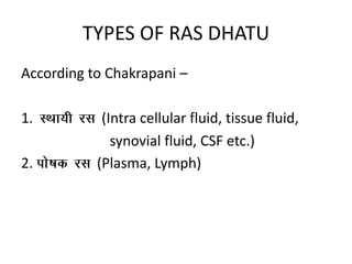 Ras dhatu | PDF
