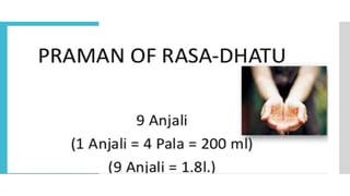 Detail description of ras dhatu in ayurveda | PPTX