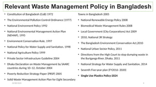 Solid Waste management Policies in Bangladesh | PPTX
