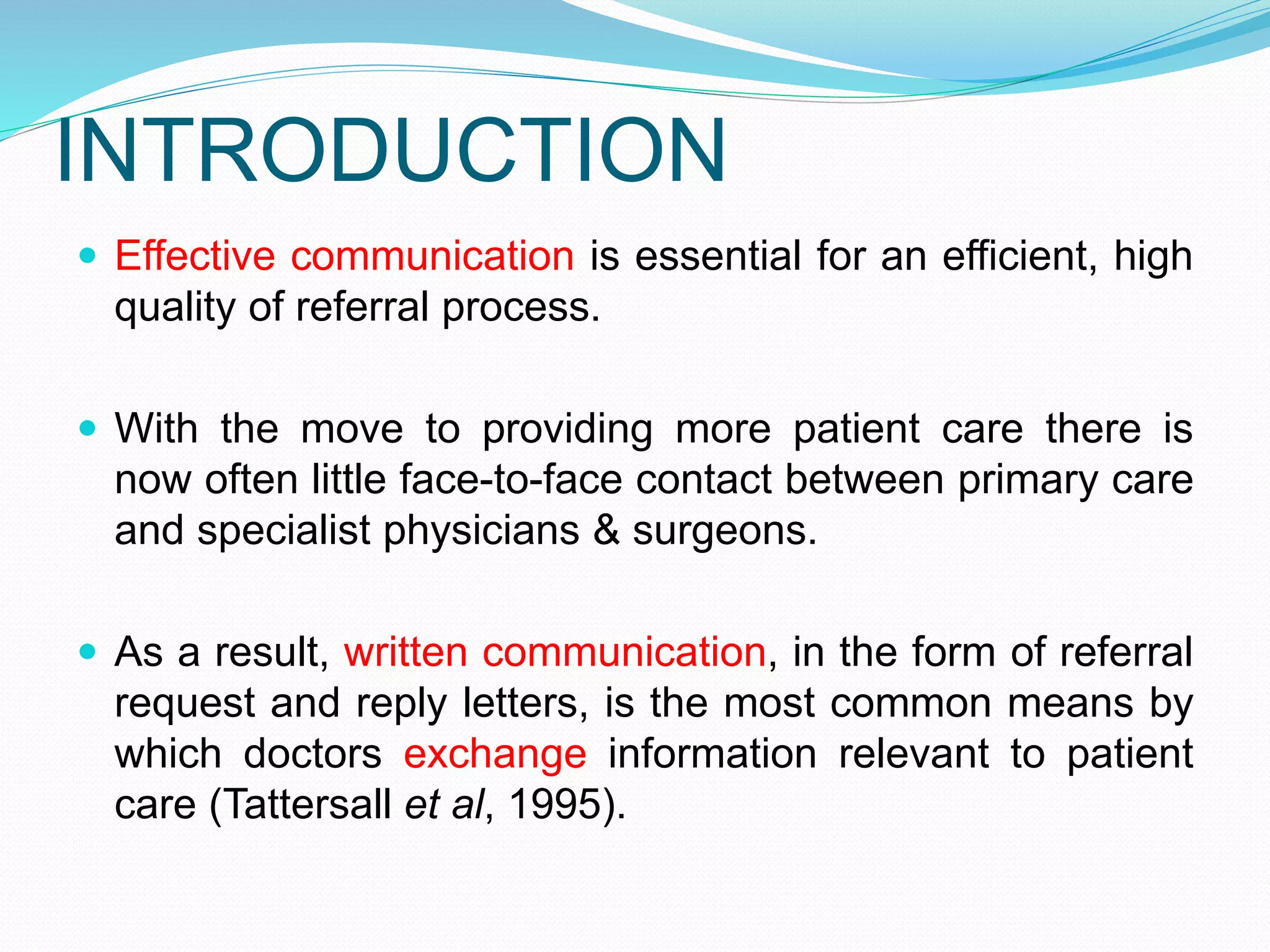 Rasel referral writing for medical purposes | PPTX