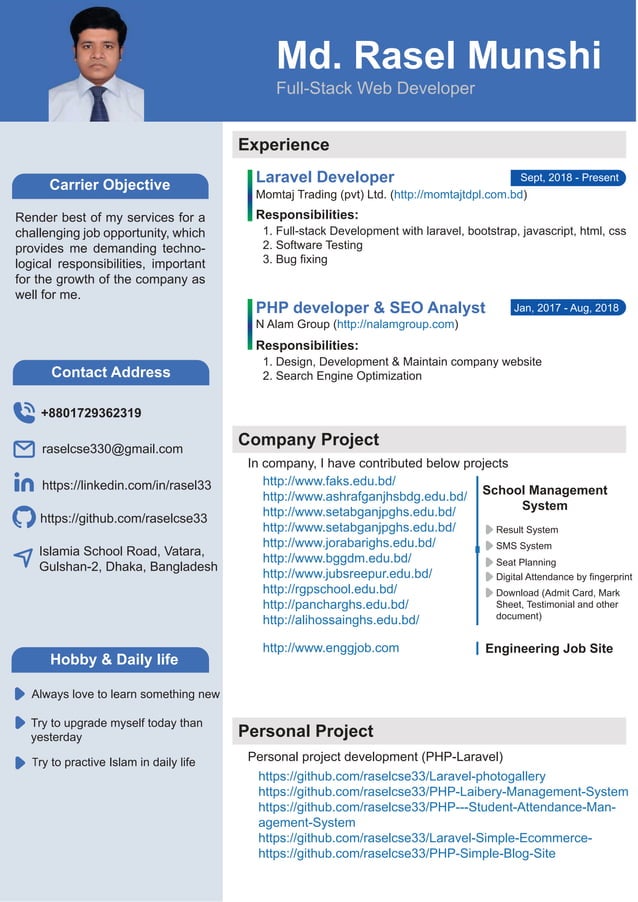 Rasel web developer | PDF | Web Development | Internet