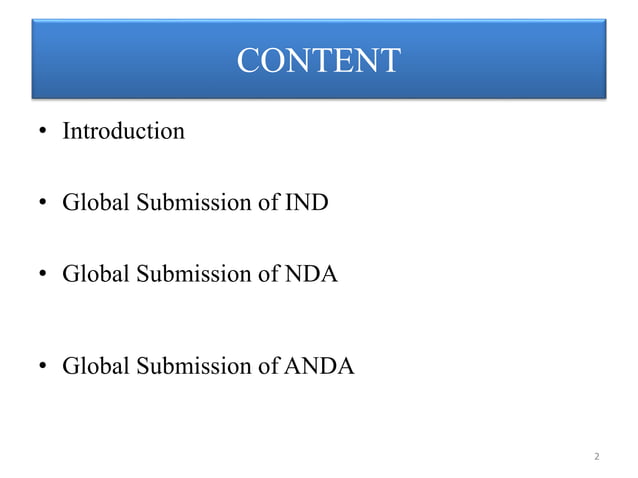 Regulatory Affairs - IND,NDA,ANDA | PPTX