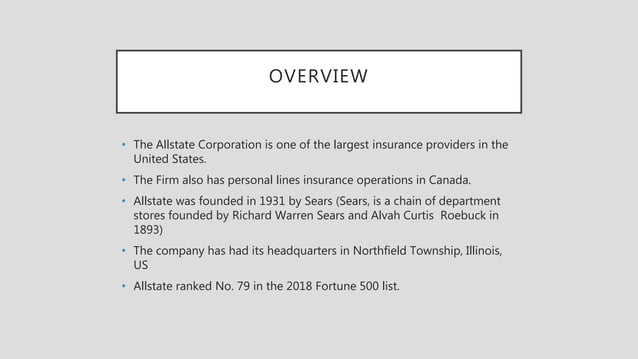 ALLSTATE | PPTX | Insurance | Personal Finance