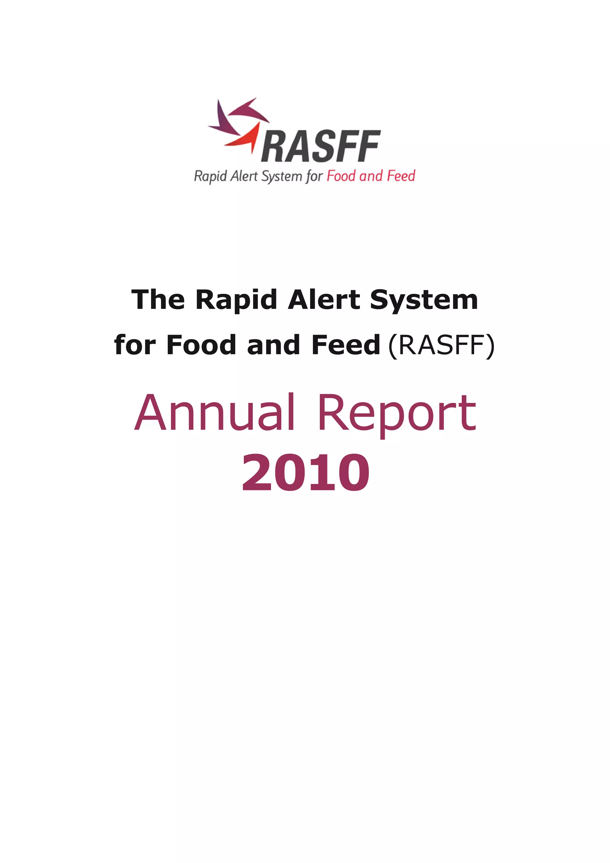 Estudio anual Rasff 2010 en inglés | PDF