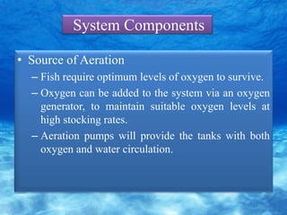 RECIRCULATORY AQUACULTURE SYSTEM | PPTX