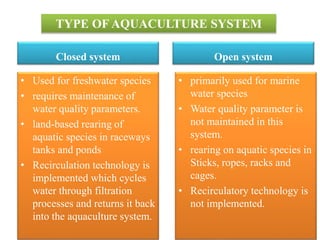 RECIRCULATORY AQUACULTURE SYSTEM | PPTX