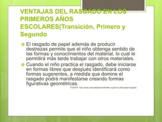 TÉCNICA DE RASGADO DE PAPEL O MAKIGAMI PARA NIIÑOS DE PREESCOLAR Y ...