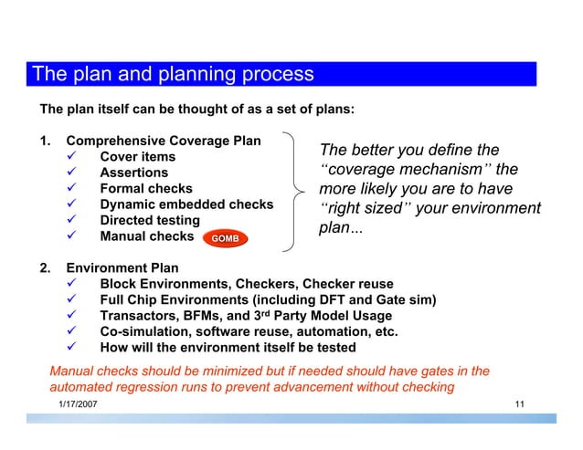 Verification Planning and Metrics to Ensure Efficient Program Execution | PPT