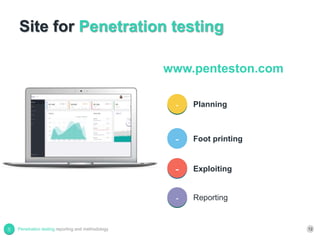 Penetration testing reporting and methodology | PPTX