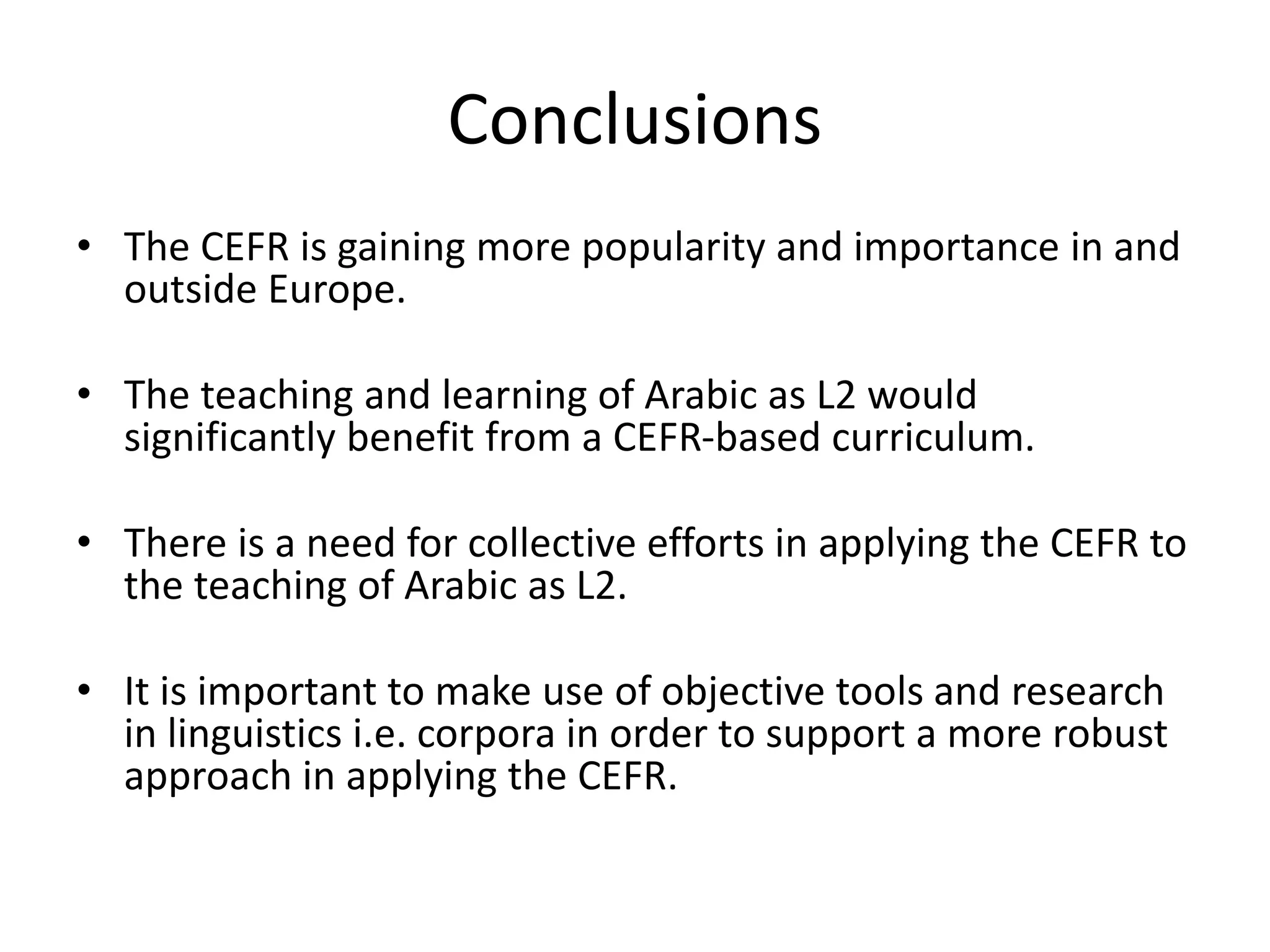 The Common European Framework of Reference for Arabic Language Teaching ...