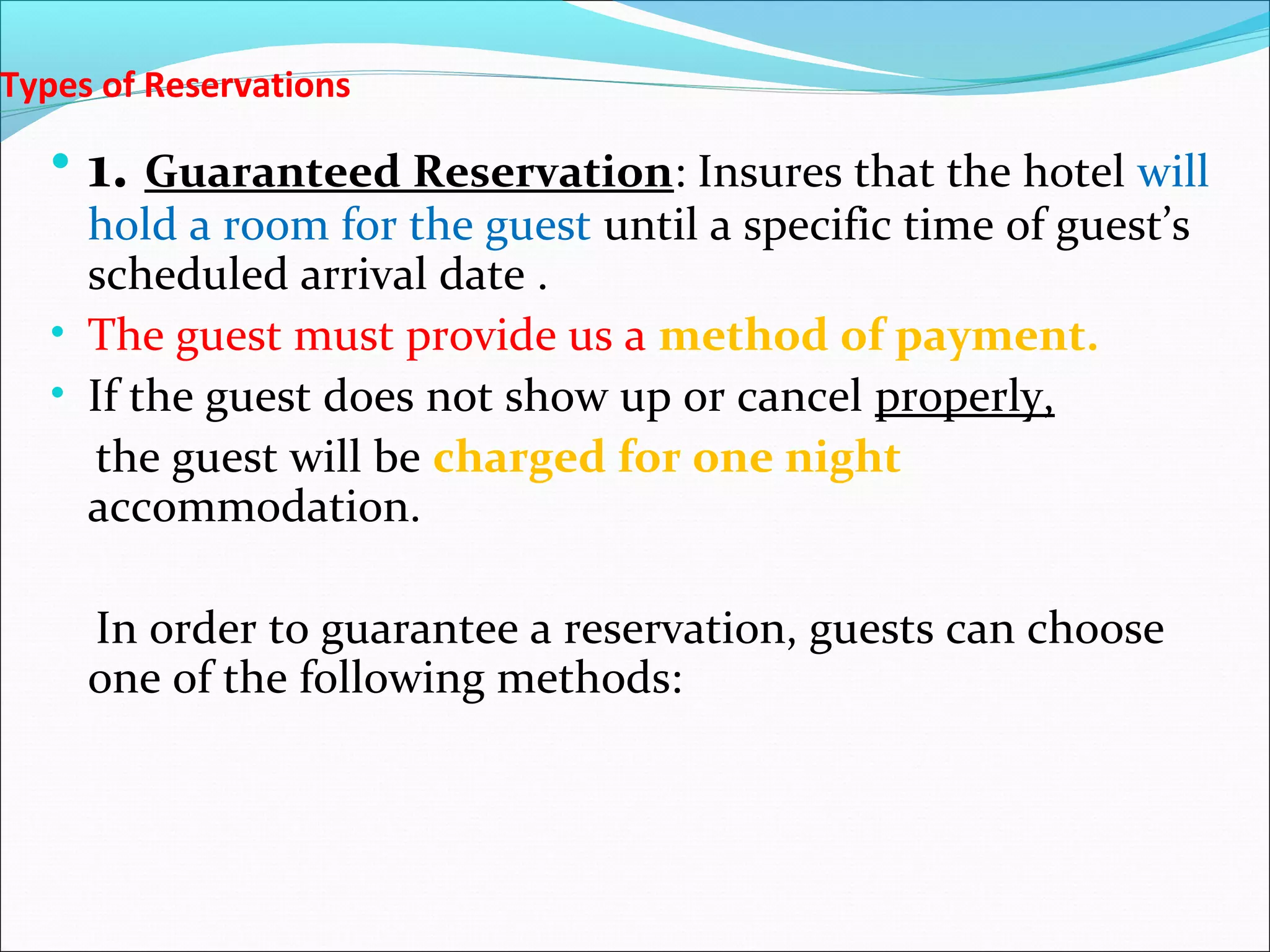 Reservation | PPT