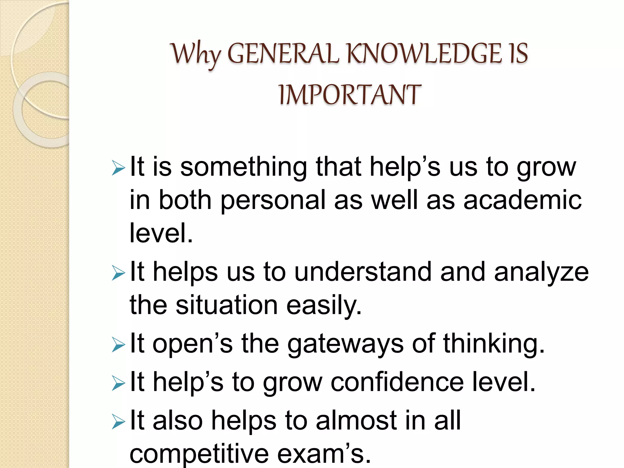 What is general knowledge? | PPTX