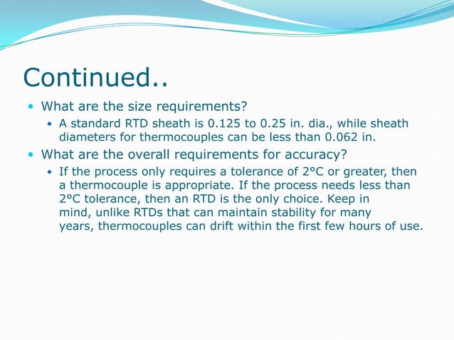 Temperature Sensor Thermocouple and RTD | PPTX