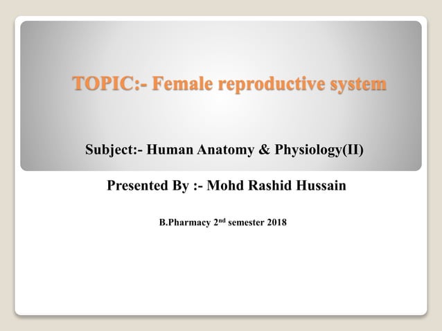female reproductive system | PPT