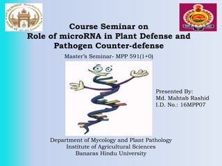 microRNA in Plant Defence and Pathogen Counter-defence | PPTX