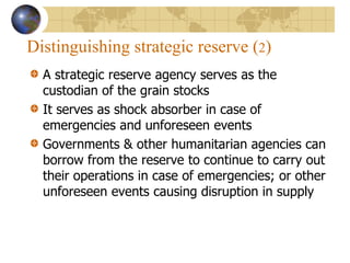 Strategic Grain Reserves Food Prices Stabilization in Africa | PPTX