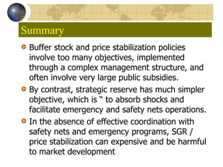 Strategic Grain Reserves Food Prices Stabilization in Africa | PPTX