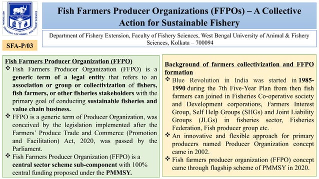 Fish Farmers Producer Organizations (FFPOs) – A Collective Action for ...