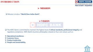 "New to Bank -Acquisition"- HDFC Bank Ltd. | PPTX
