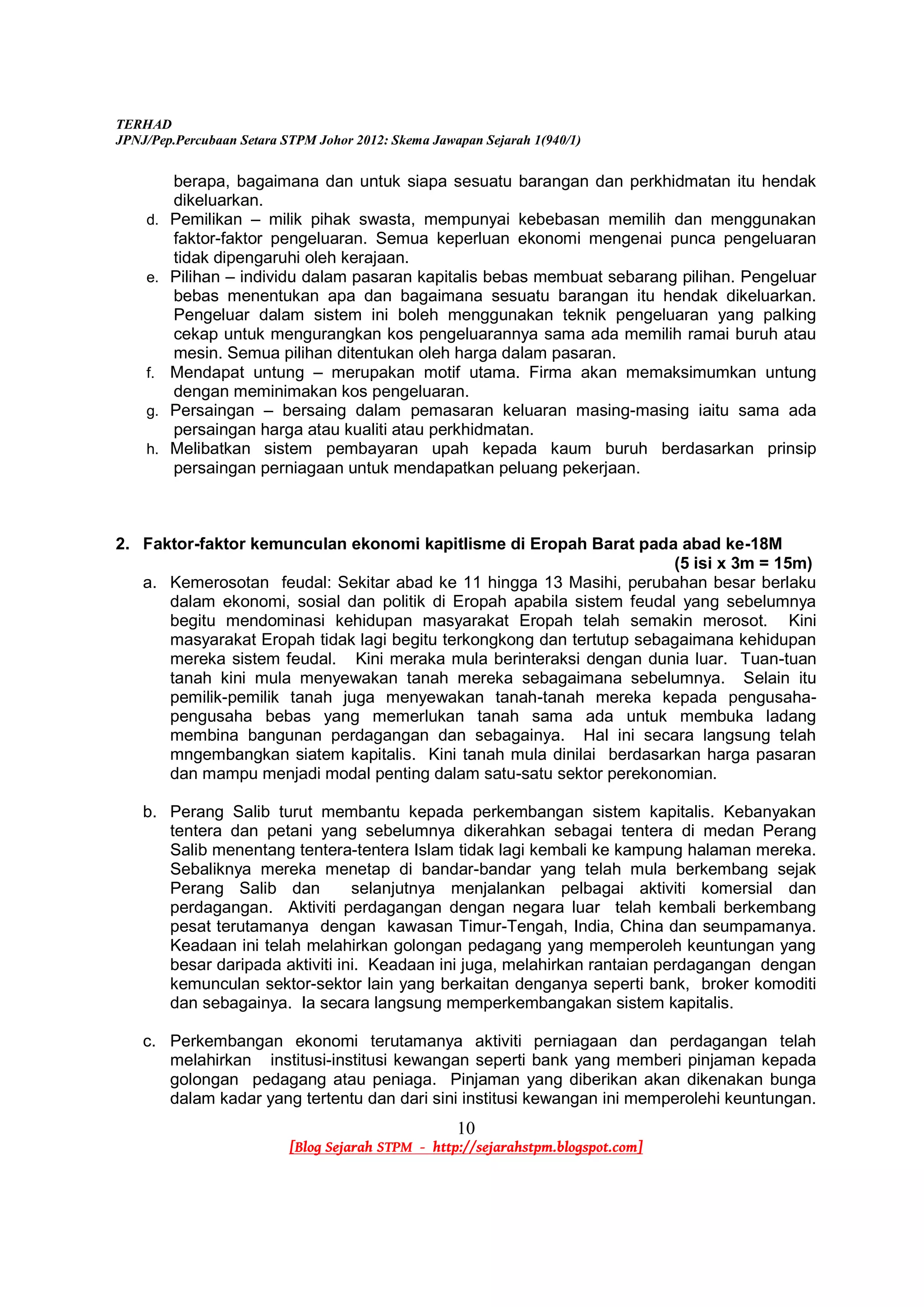 Rashman skema jawapan sejarah 1 johor 2012 | PDF