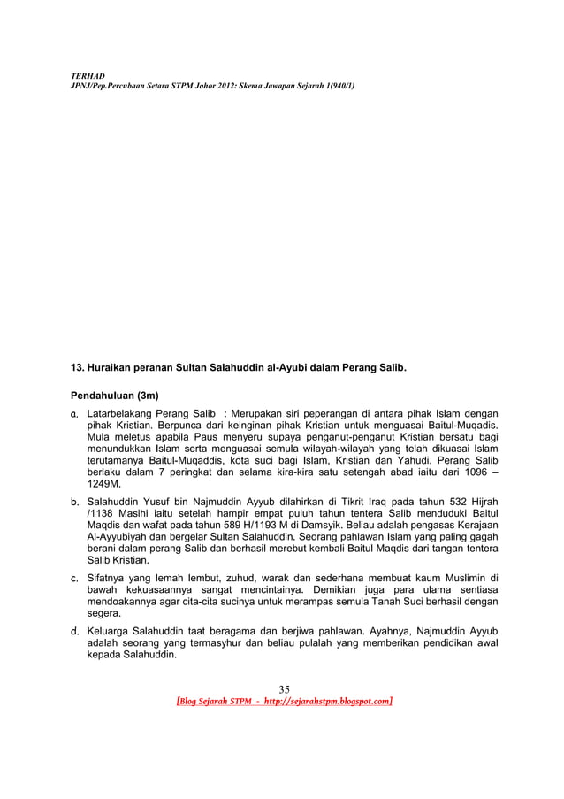 Rashman skema jawapan sejarah 1 johor 2012 | PDF