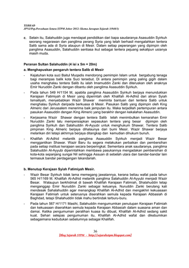 Rashman skema jawapan sejarah 1 johor 2012 | PDF