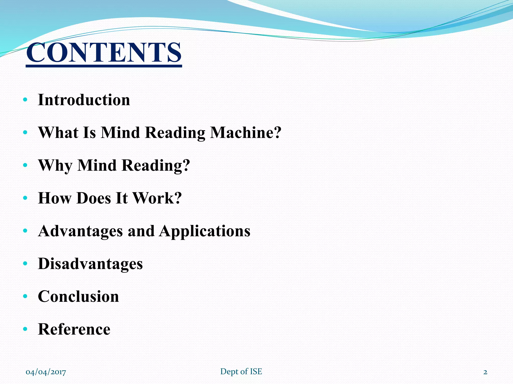 Mind Reading Computer | PPTX | Brain and Nervous System Disorders ...