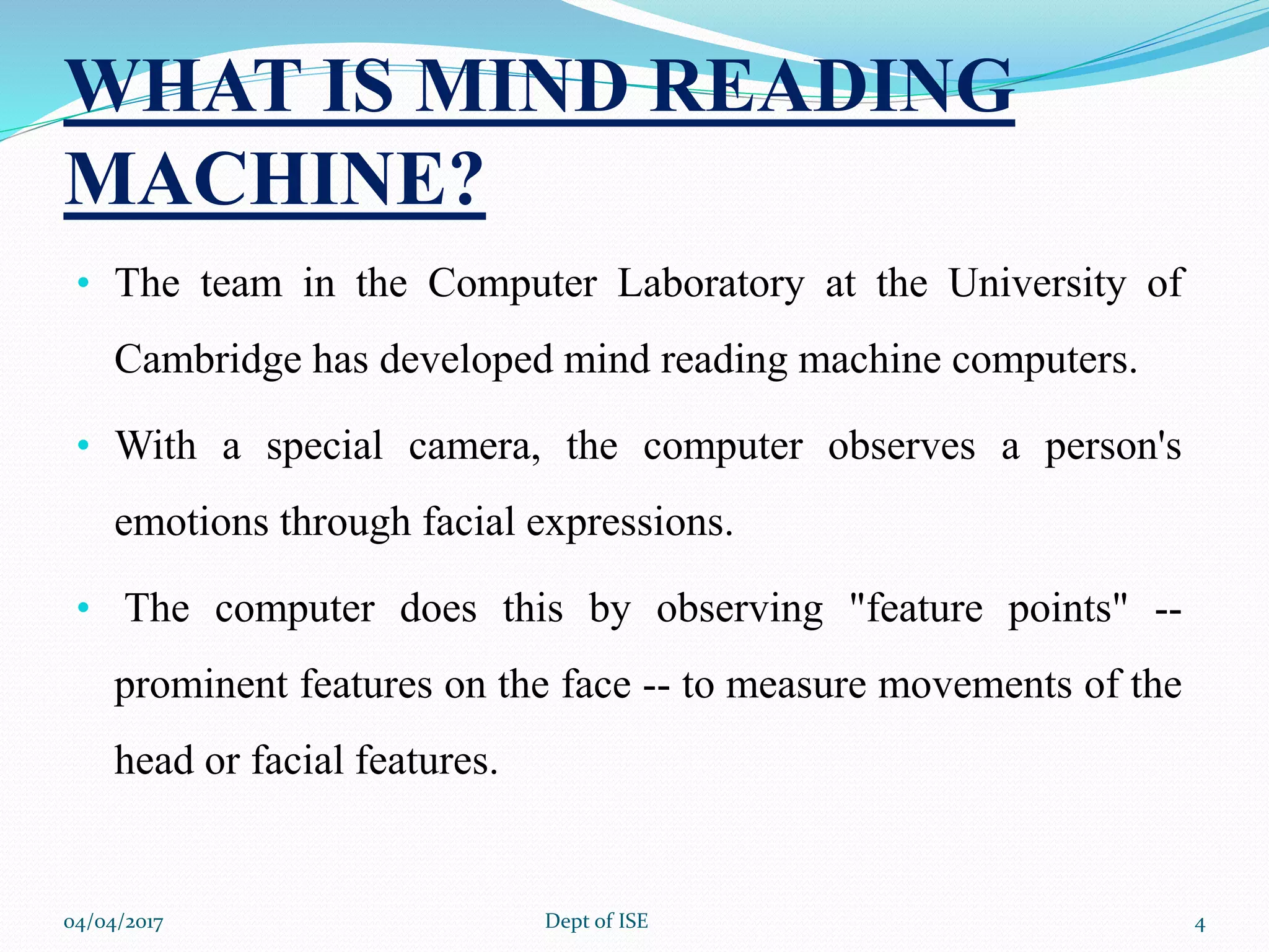 Mind Reading Computer | PPTX | Brain and Nervous System Disorders ...